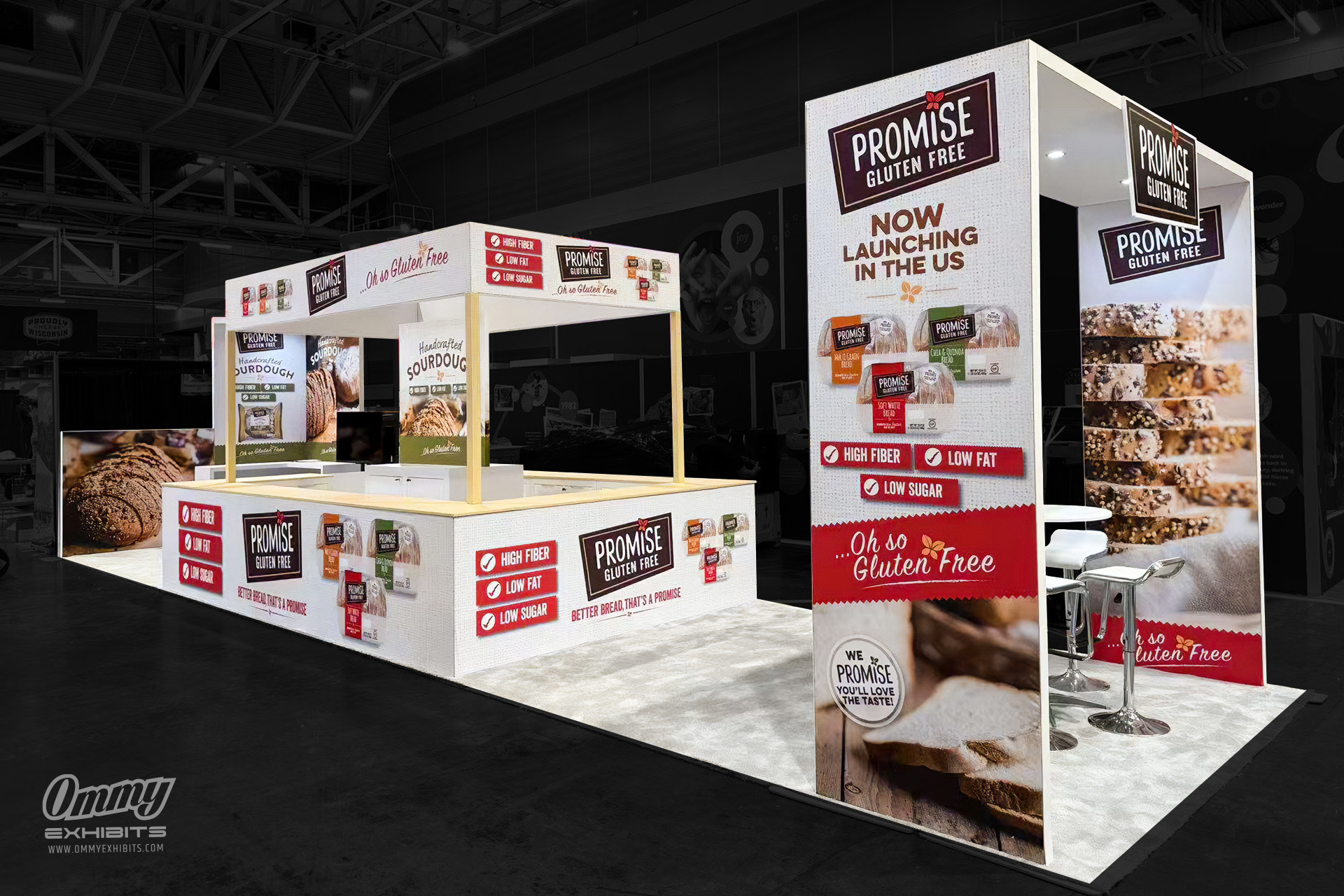 Showcasing Excellence: IDDBA Booth Design for Promise Gluten Free | Ommy Exhibits